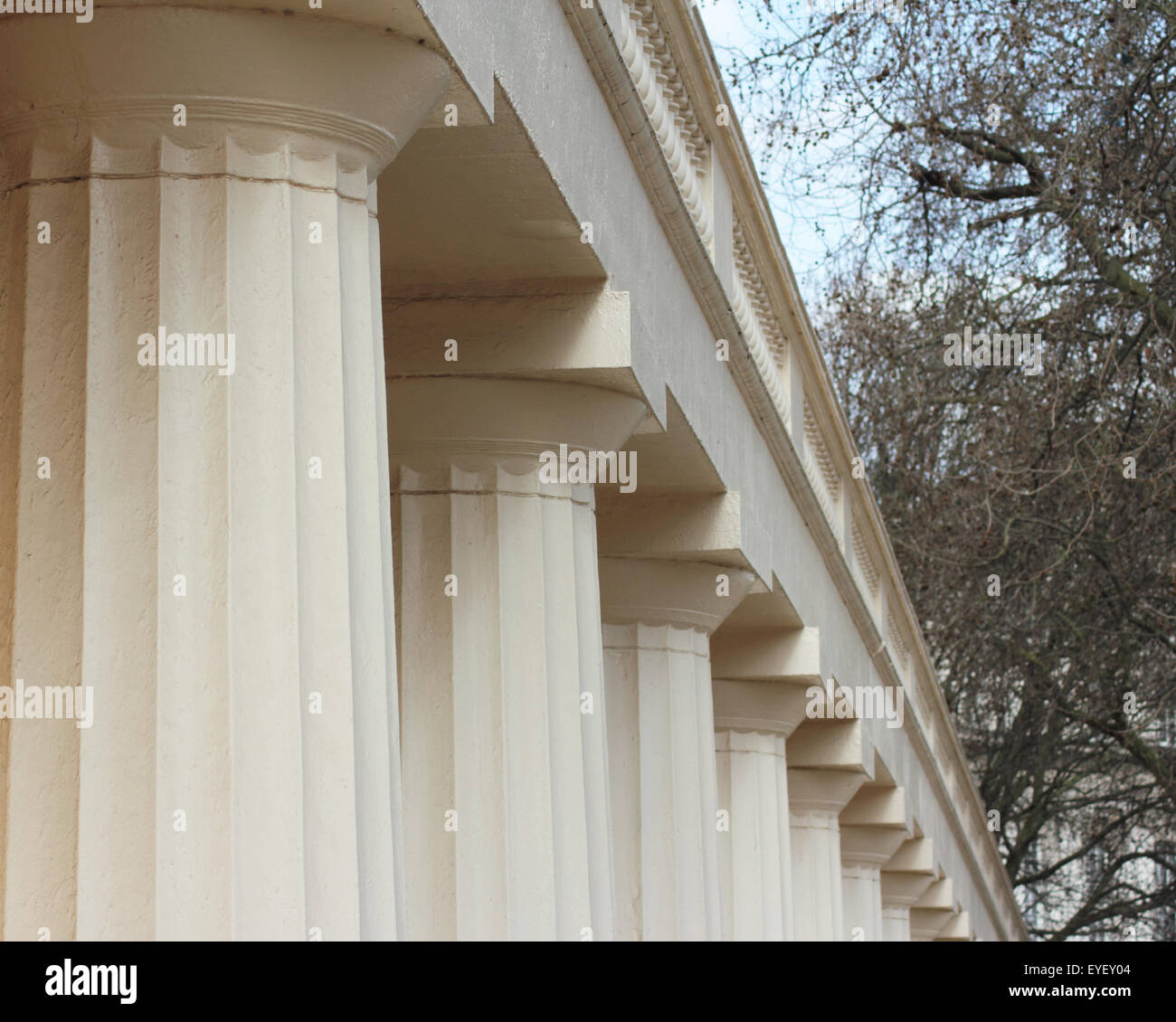 Doric colonnade, Carlton House Terrace, The Mall, London, England, UK ...