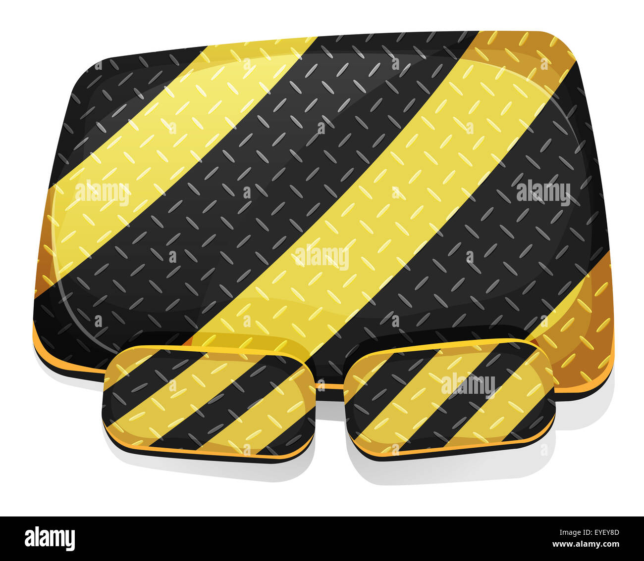 Illustration of a cartoon design emergency and warning security metal ...