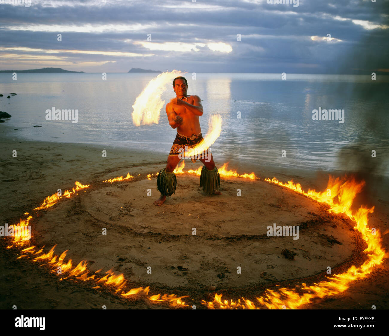 World champion Samoan fire dancer Pati Leva; Samoa Stock Photo - Alamy