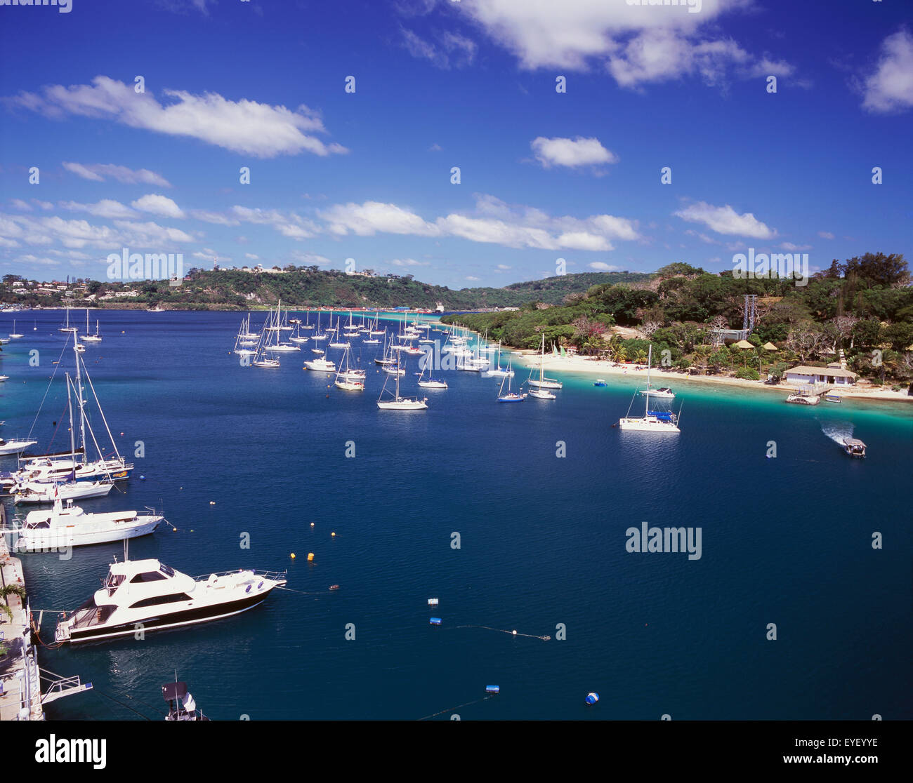 Port Vila, the capital of Vanuatu; Efate Island, Vanuatu Stock Photo ...