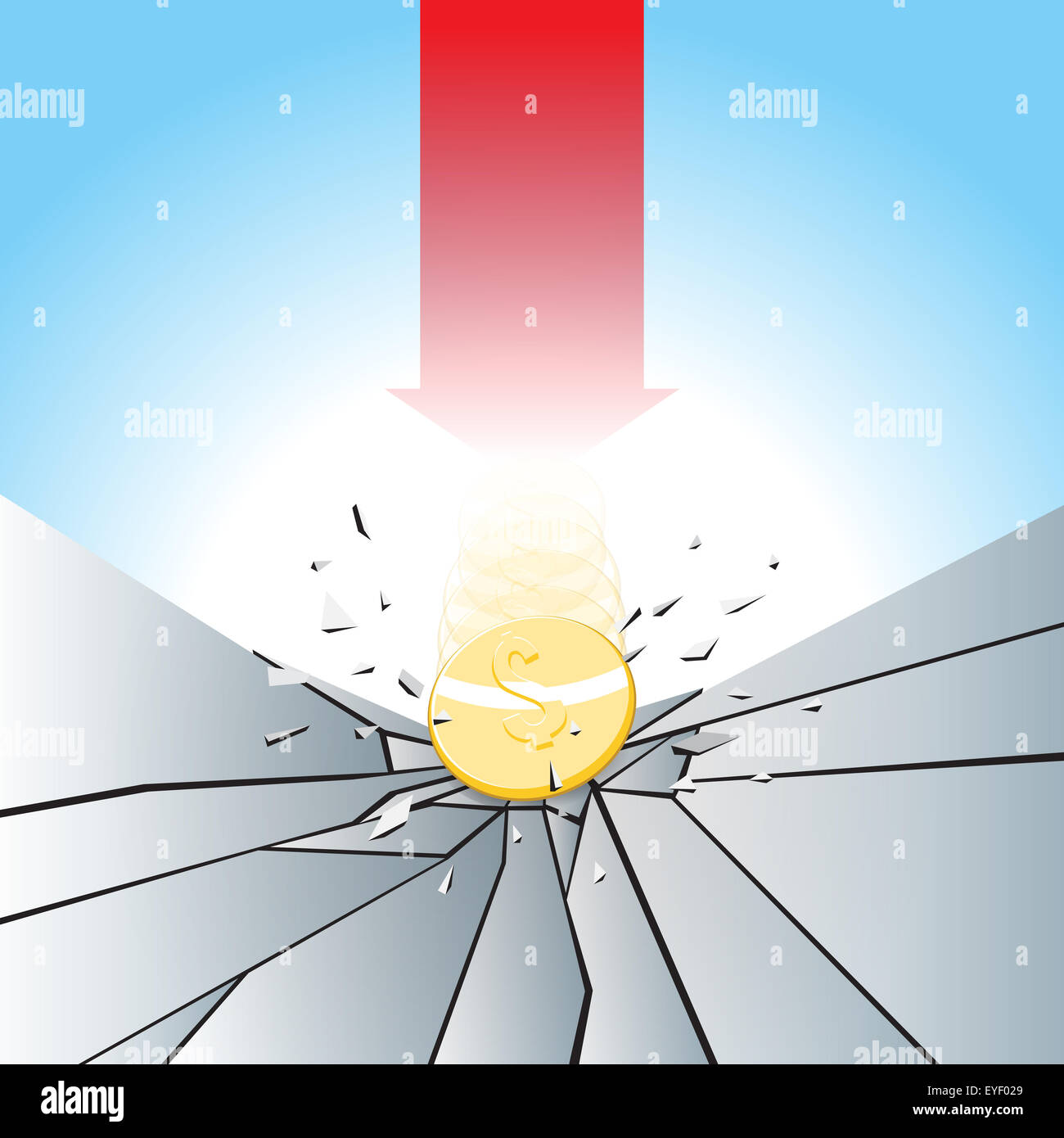 Cracked coin hi-res stock photography and images - Alamy