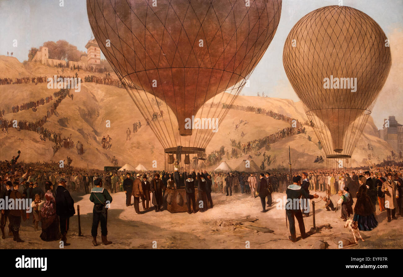 Hot air balloon 19th century hi-res stock photography and images - Alamy