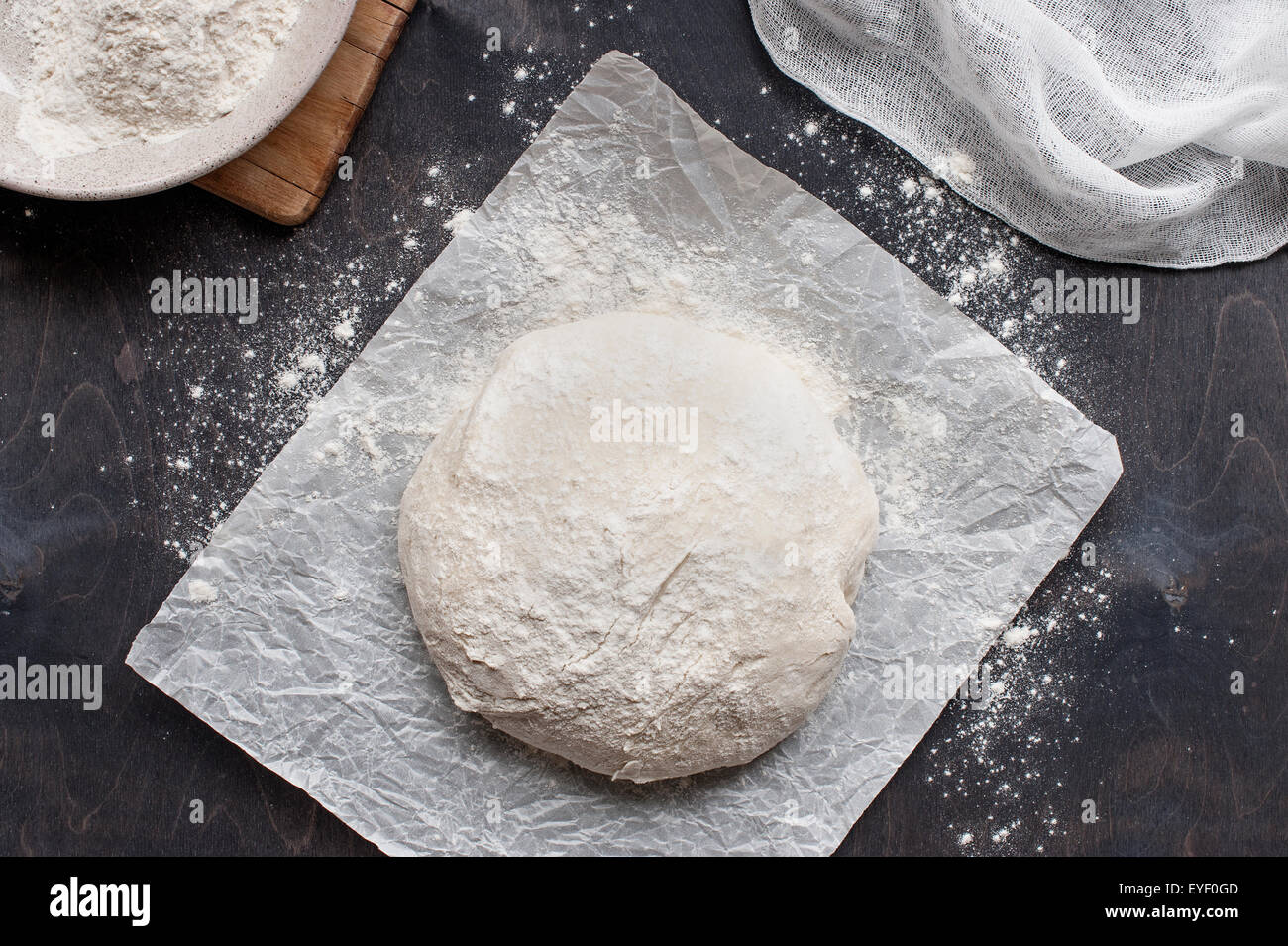 Piece of dough on the table Stock Photo - Alamy