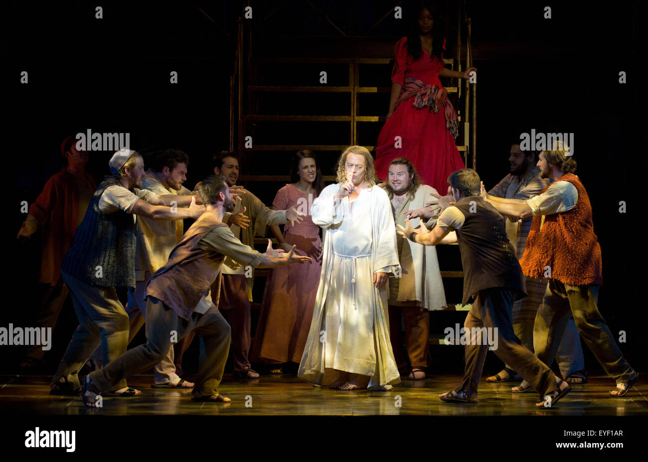 Berlin, Germany. 28th July, 2015. Actor Glenn Carter (as Jesus Christ ...