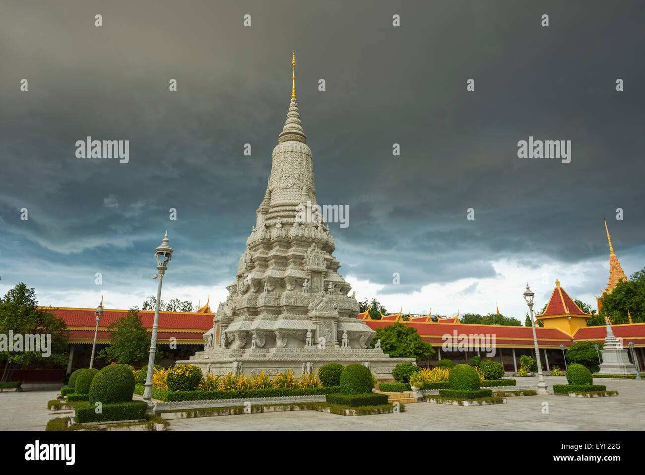 Stupa containing the ashes of the King Ang Doung; Phnom Penh, Cambodia ...