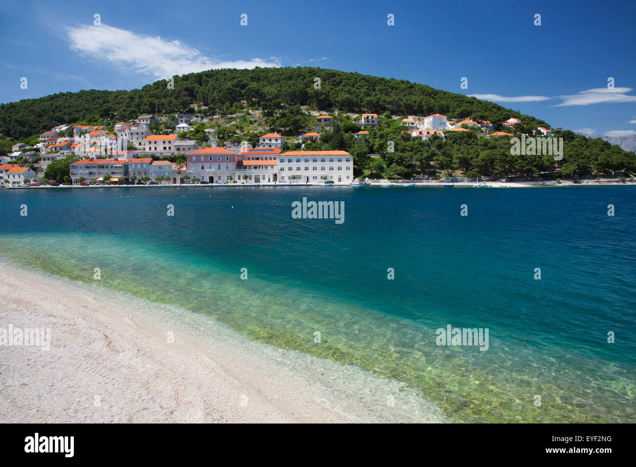 A sunny beach; Pucisca, Island of Brac, Croatia Stock Photo - Alamy
