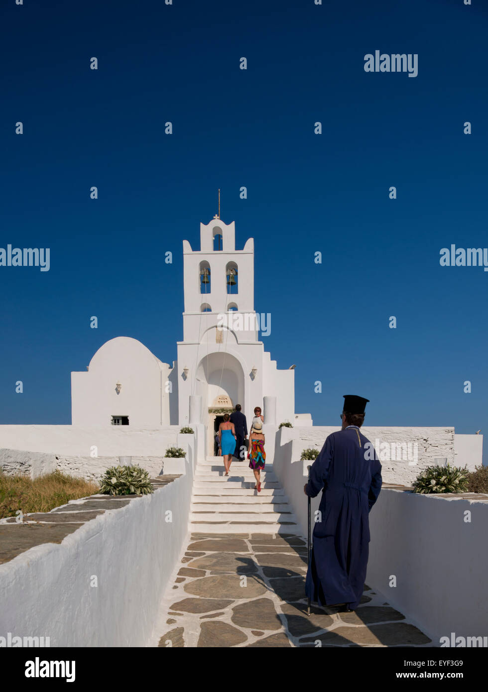 Greek orthodox priest walking hi-res stock photography and images - Alamy