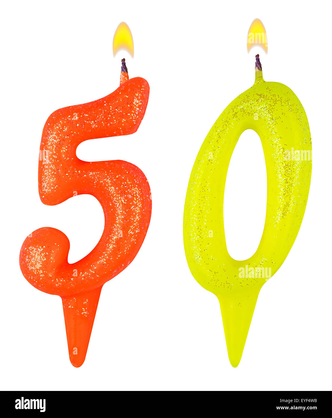 50th birthday candles hi-res stock photography and images - Alamy