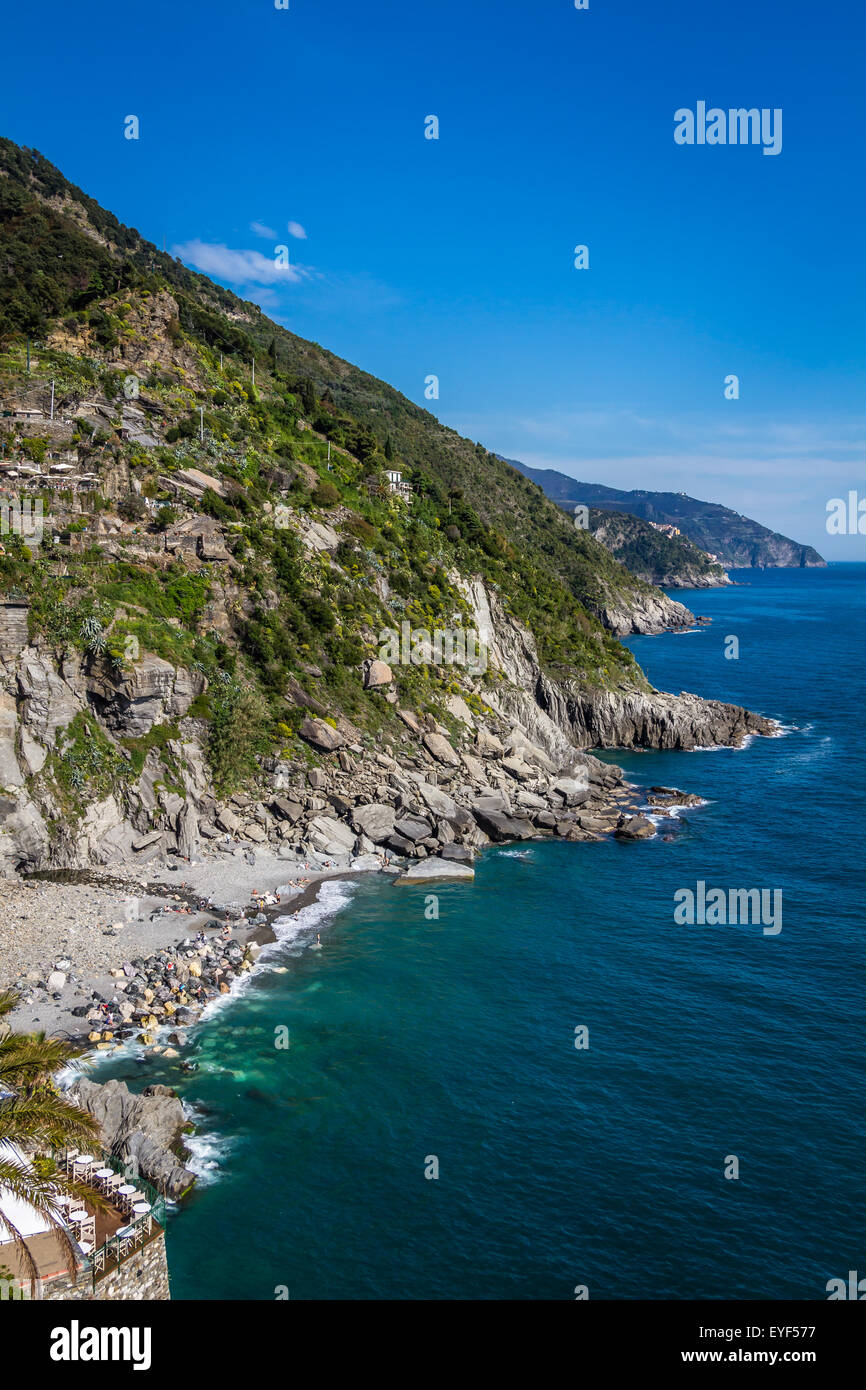 Beautiful ocean coast of Cinque Terre, Italy Stock Photo - Alamy