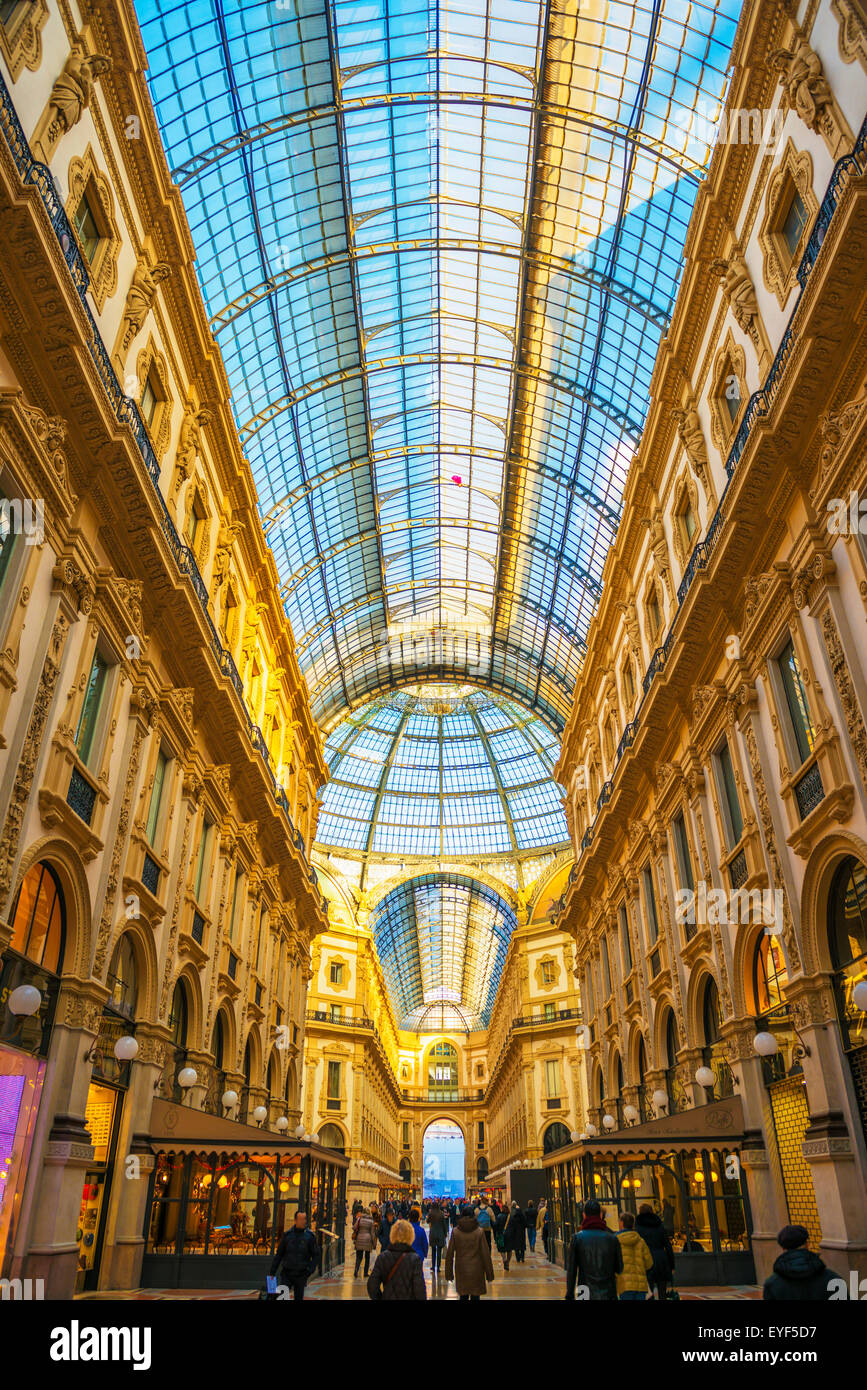 Galleria Vittorio Emanuele II; Milan, Lombardy, Italy Stock Photo - Alamy