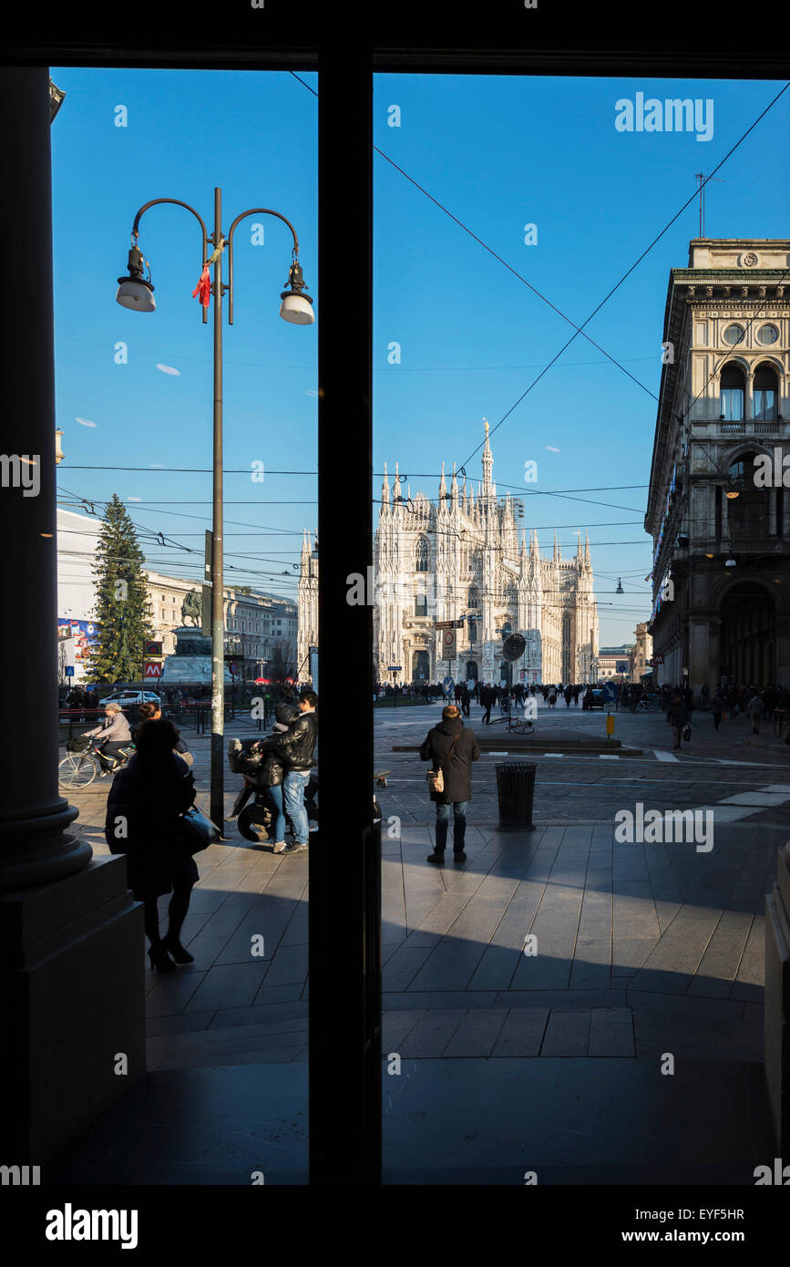 Man walking historic milan hi-res stock photography and images - Alamy