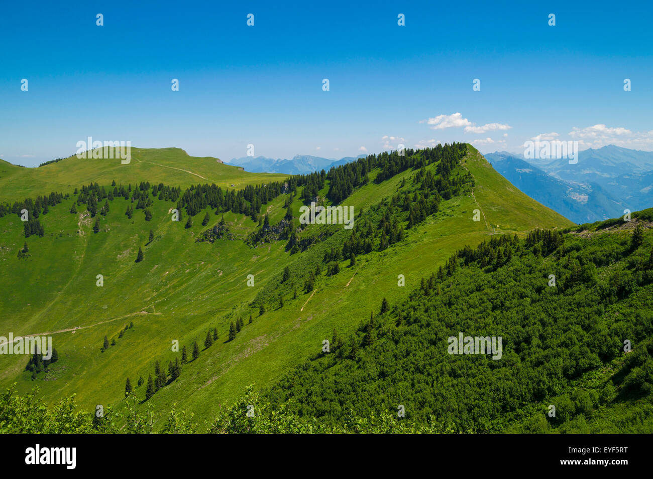 Alps Mountains. Natural border between France and Switzerland ,in ...