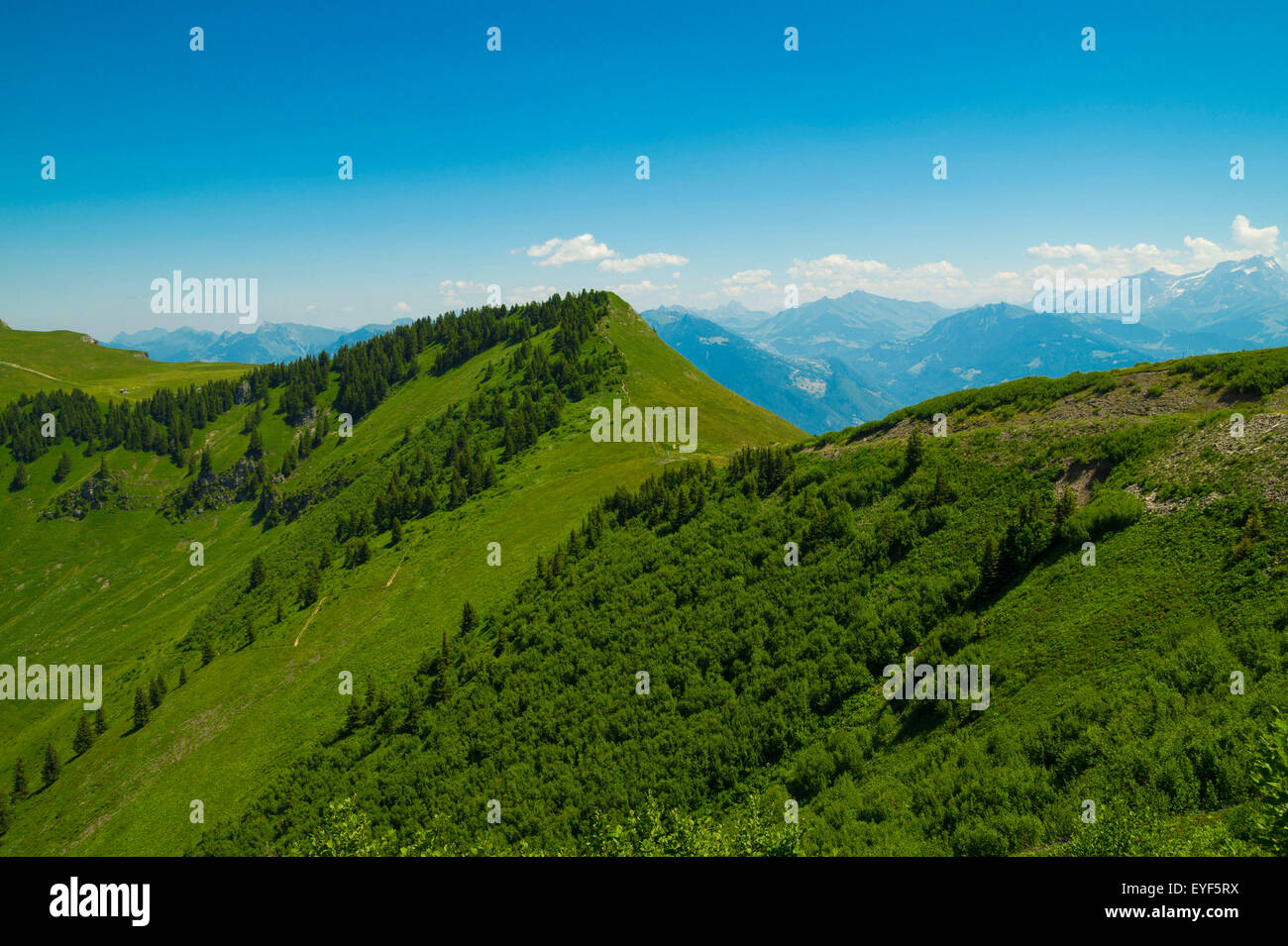 Alps Mountains. Natural border between France and Switzerland ,in ...