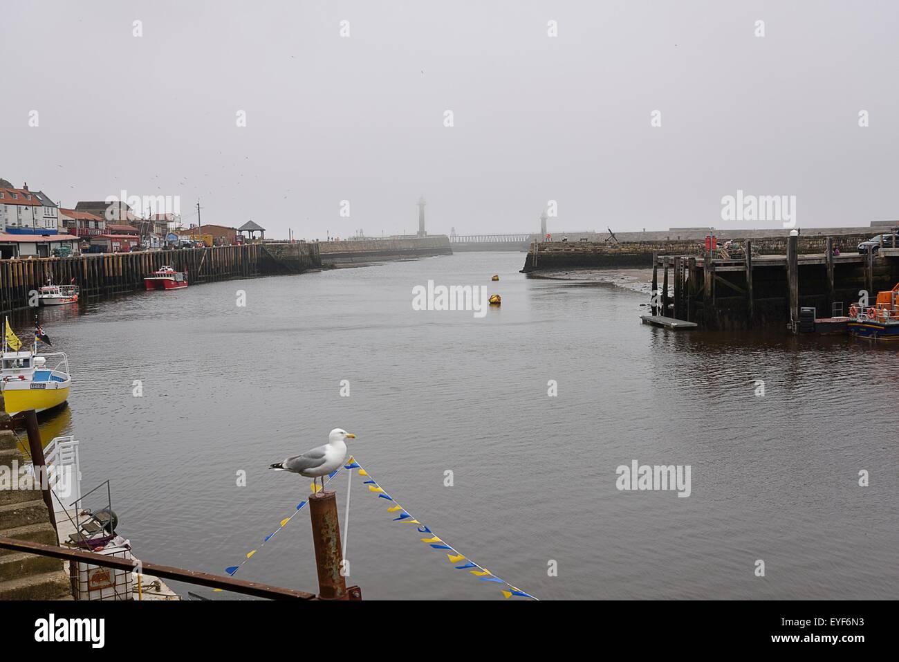 Whitby harbour from the west side of the harbour Stock Photo - Alamy