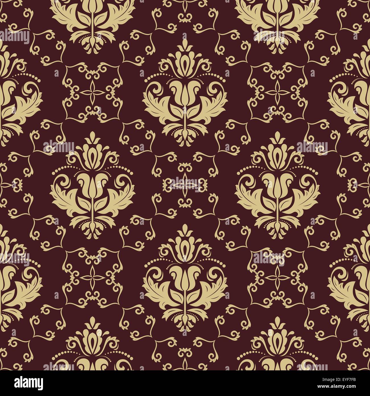 Damask Seamless Vector Pattern Stock Vector Image & Art - Alamy