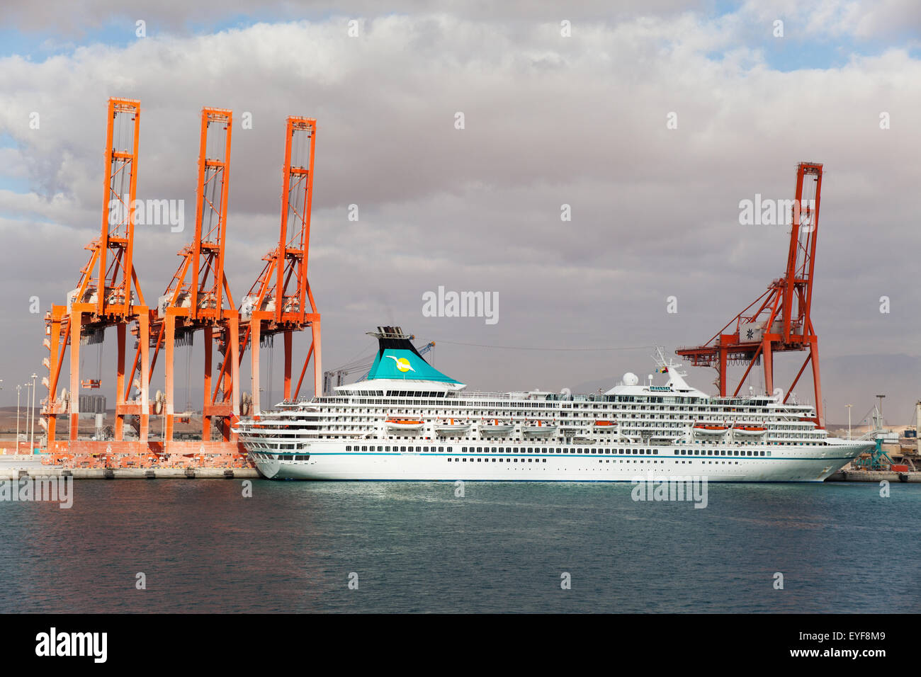 Cruise ship Artania, Salalah Port; Salalah, Dhofar, Oman Stock Photo ...