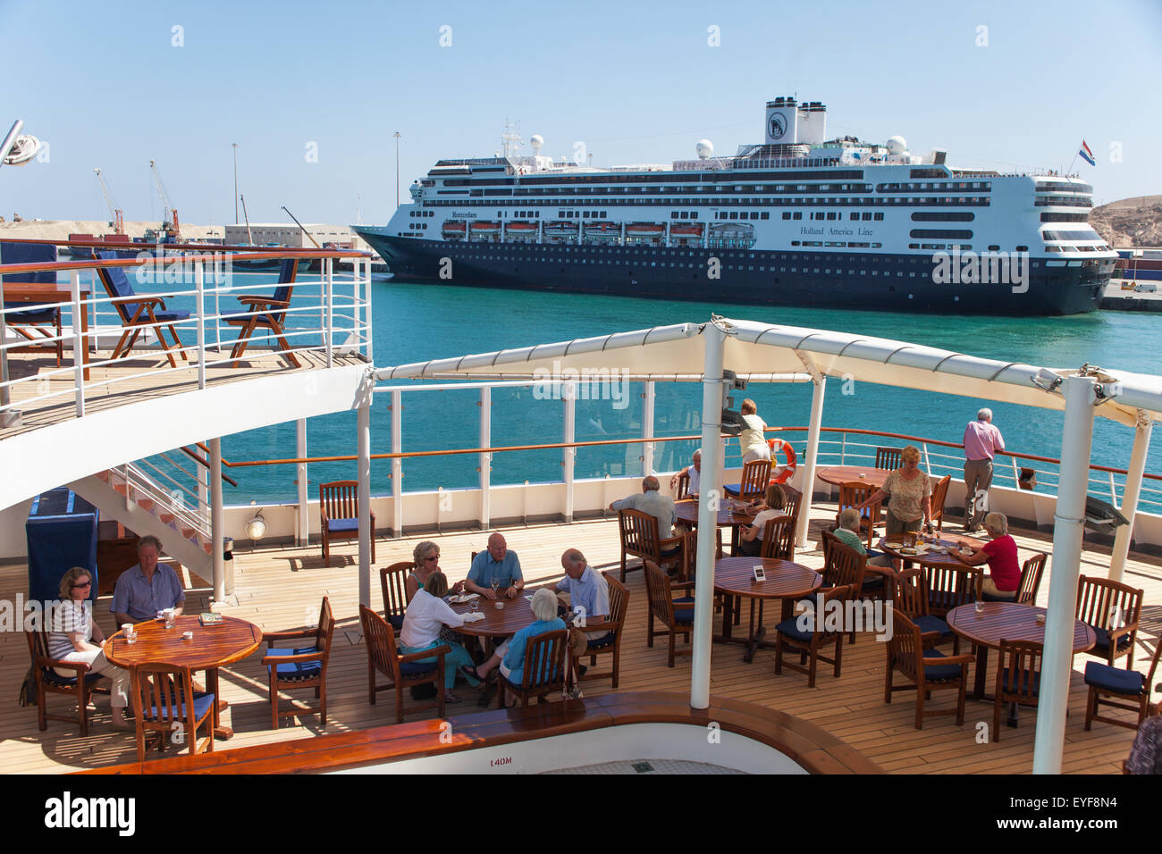 Cruise ship Rotterdam, Salalah Port; Salalah, Dhofar, Oman Stock Photo ...