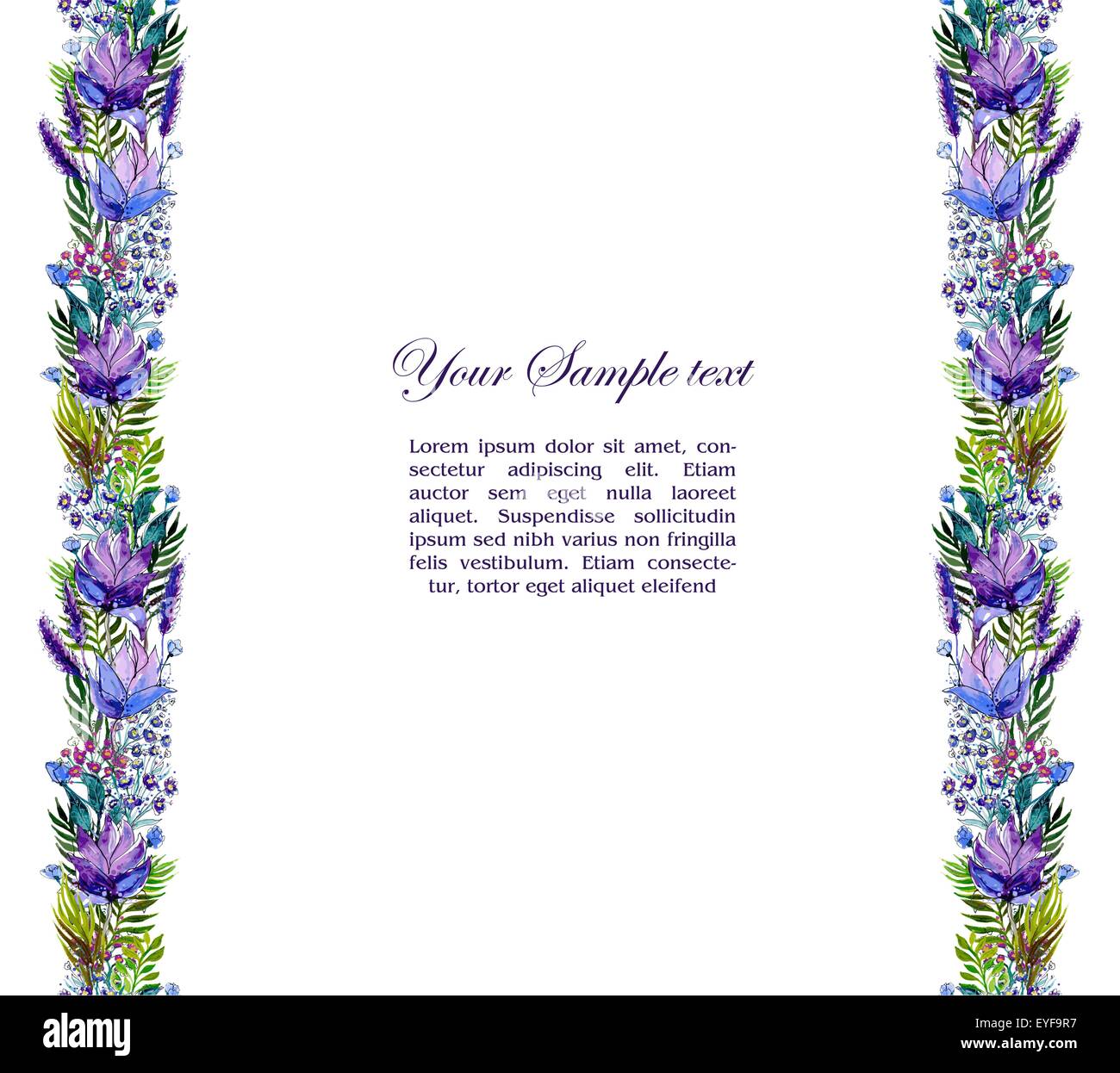 Floral border with wildflowers Stock Vector Image & Art - Alamy