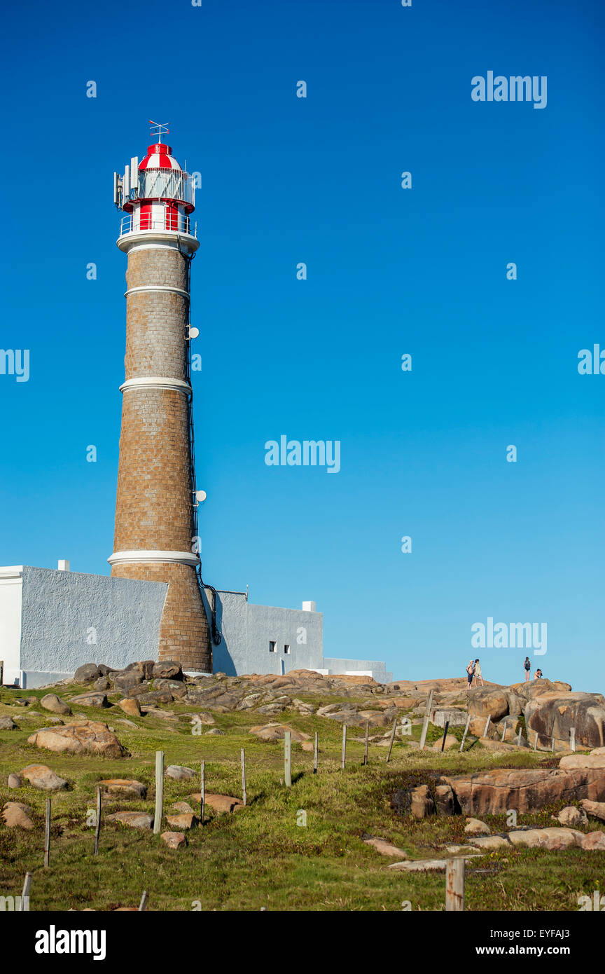 Lighthouse and rocks; Cabo Polonio, Uruguay Stock Photo - Alamy