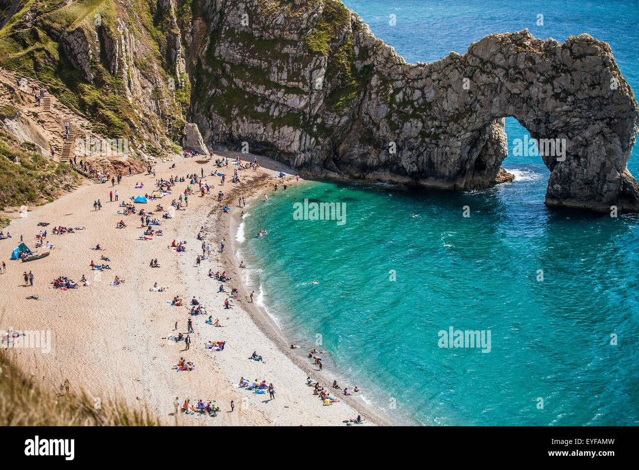 Aerial view durdle door england hi-res stock photography and images - Alamy