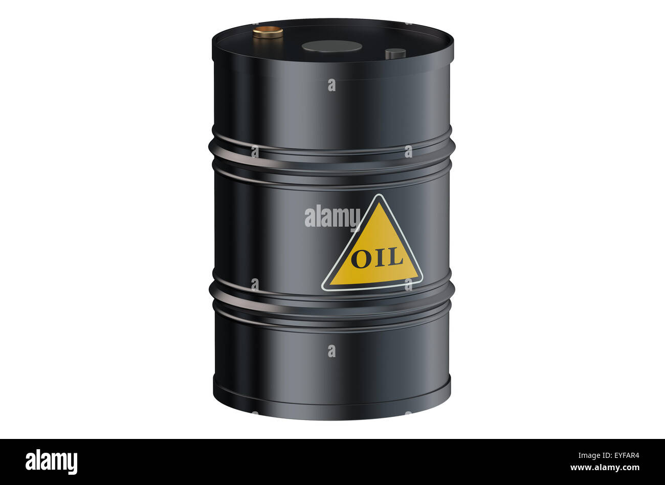 Oil barrel isolated on white background Stock Photo - Alamy