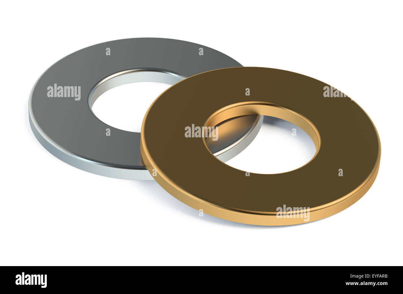 washers isolated on white background Stock Photo - Alamy