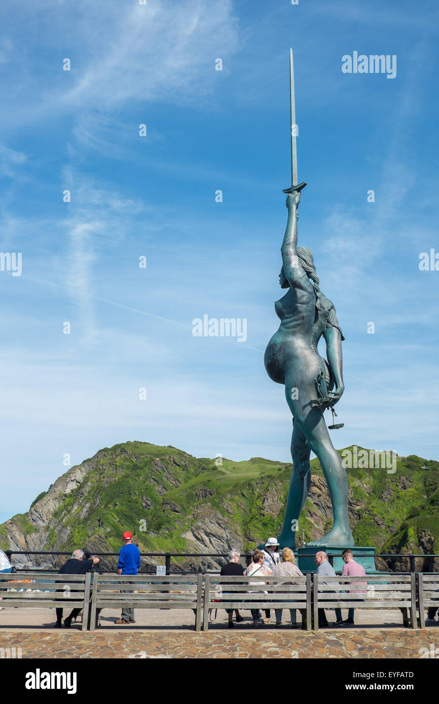 The bronze statue "Verity" by Damien Hirst Stock Photo - Alamy