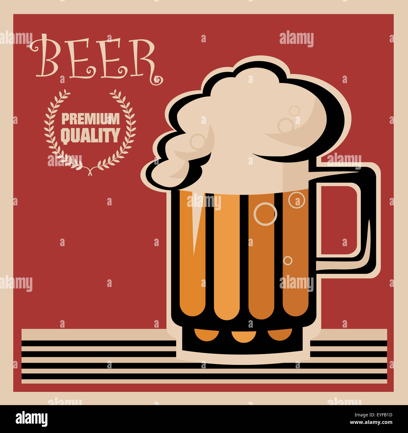 Retro Beer Poster High Resolution Stock Photography and Images - Alamy