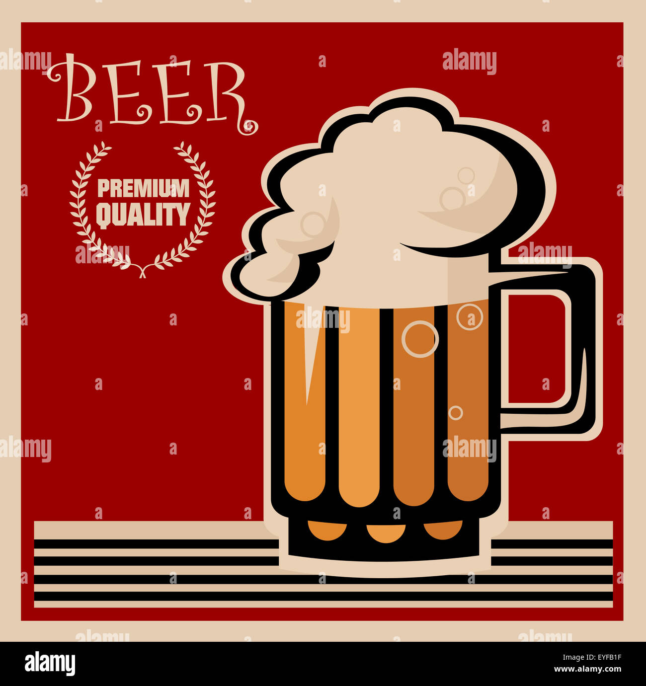 Retro beer poster hi-res stock photography and images - Alamy