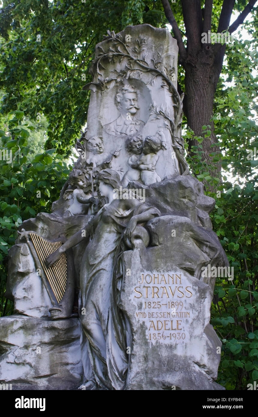 Tomb Of Johann Strauss The Younger ( 1825 - 1899 ), Zentralfriedhof ...