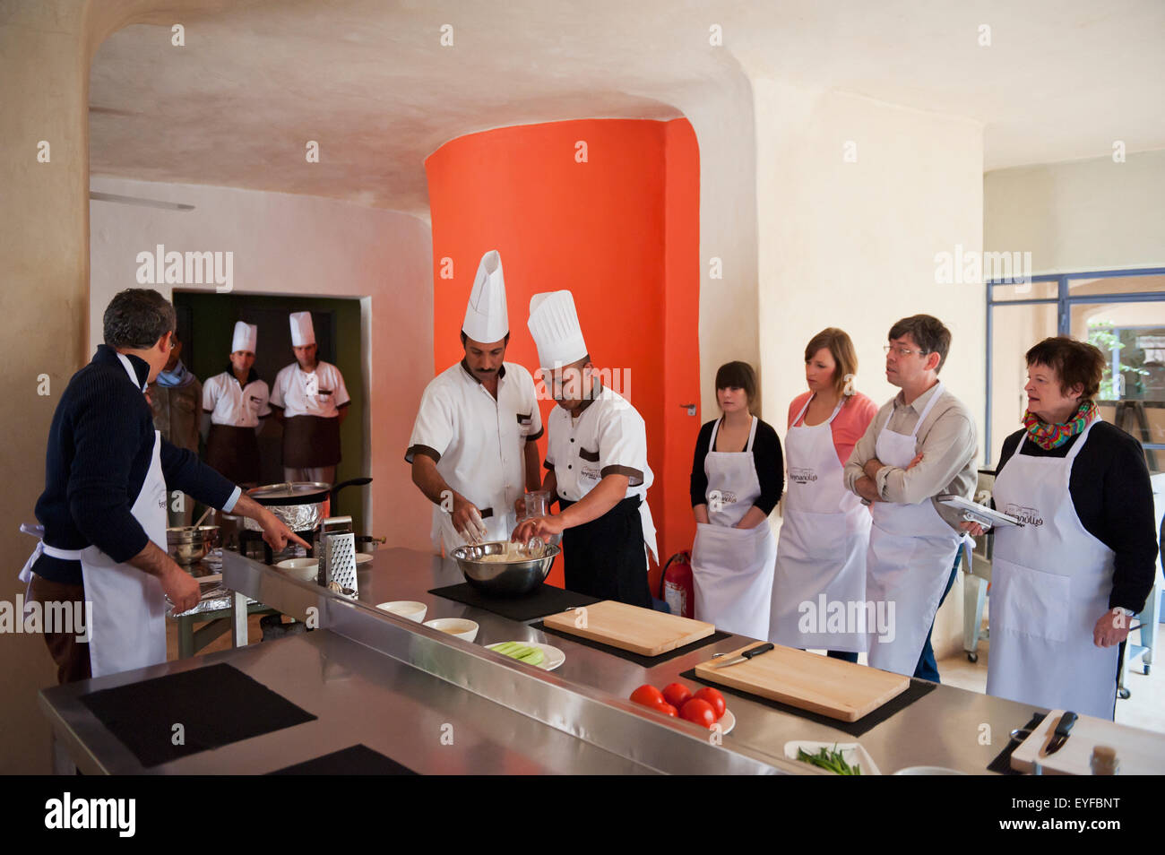 Training in commercial kitchen; Jordan Stock Photo - Alamy