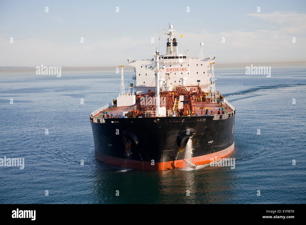 oil tanker at sea aerial Stock Photo - Alamy
