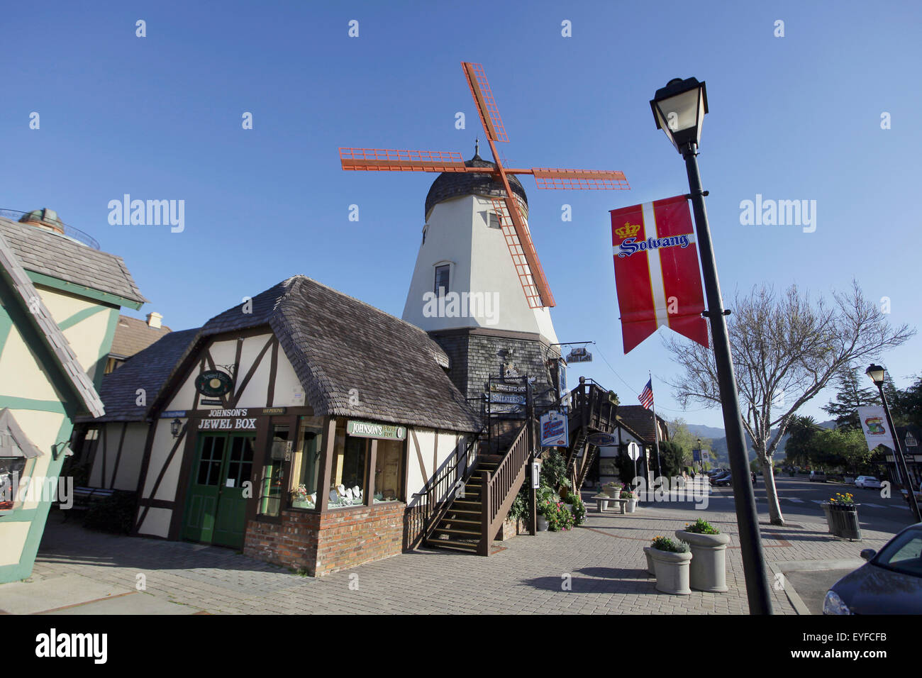 Usa, California, Santa Barbara Wine Country, ( Windmill ); Solvang ...