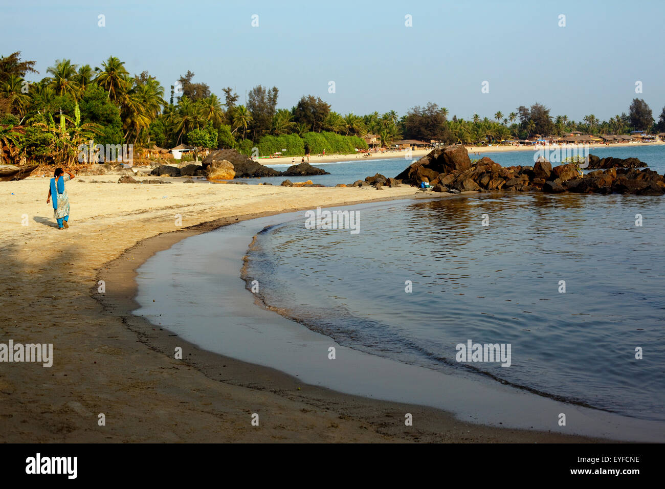 Patnum beach scene, Goa, India Stock Photo - Alamy