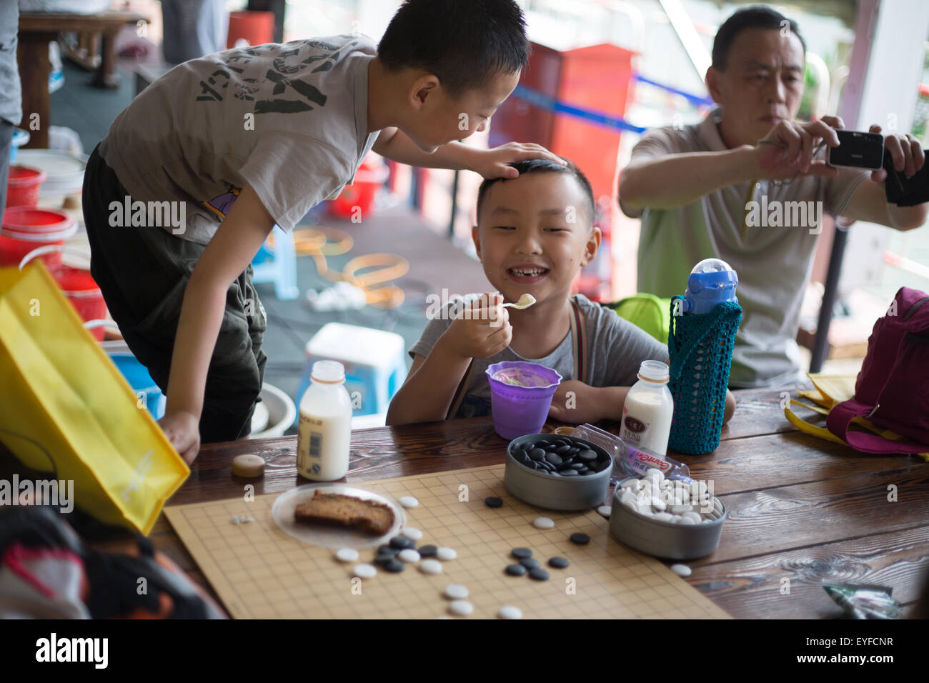 Children play at Iceworld and DinoLand at Wukesong Arena, in Beijing ...