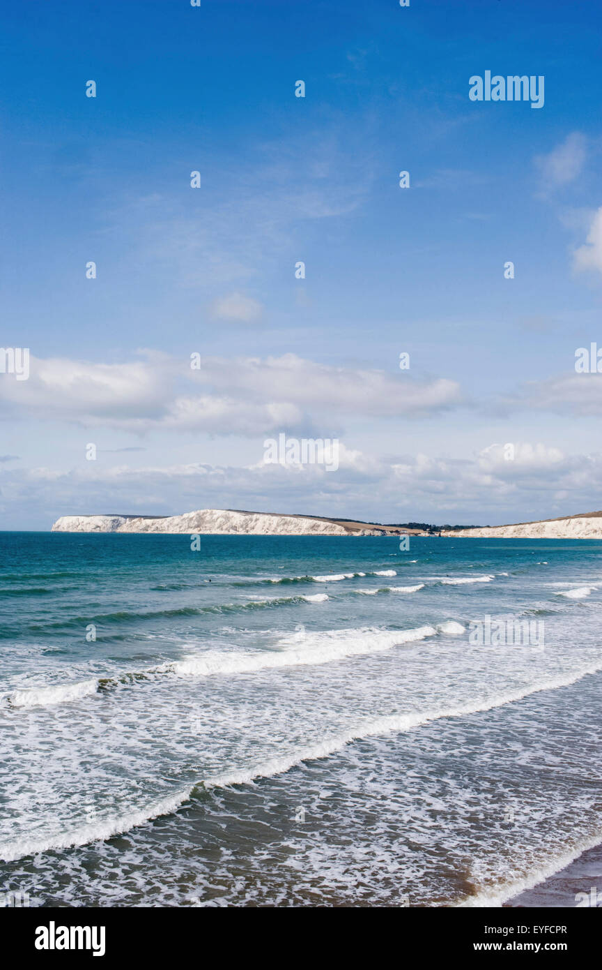 Uk, England, View Of Brook Bay; Isle Of Wight Stock Photo - Alamy