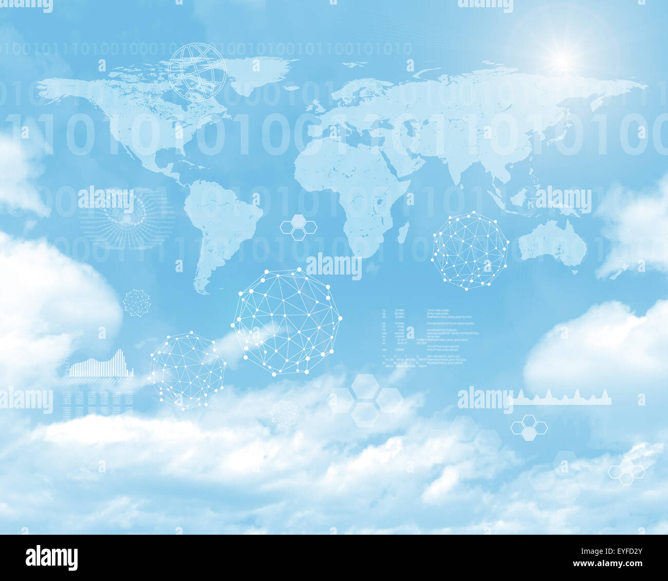 Blue sky background with clouds Stock Photo - Alamy