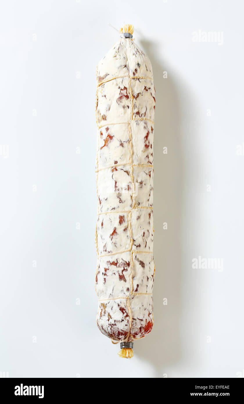 French Saucisson Sec - studio shot Stock Photo - Alamy