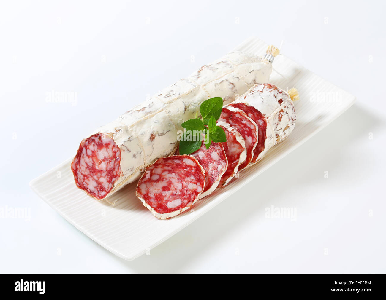 Saucisson Sec - French dry sausage Stock Photo - Alamy