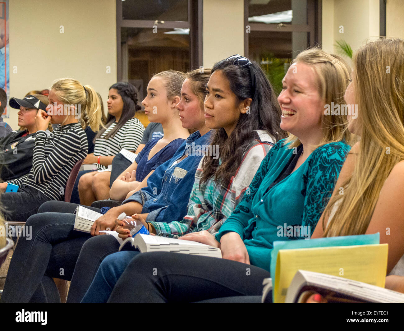 Woman attend class hi-res stock photography and images - Alamy