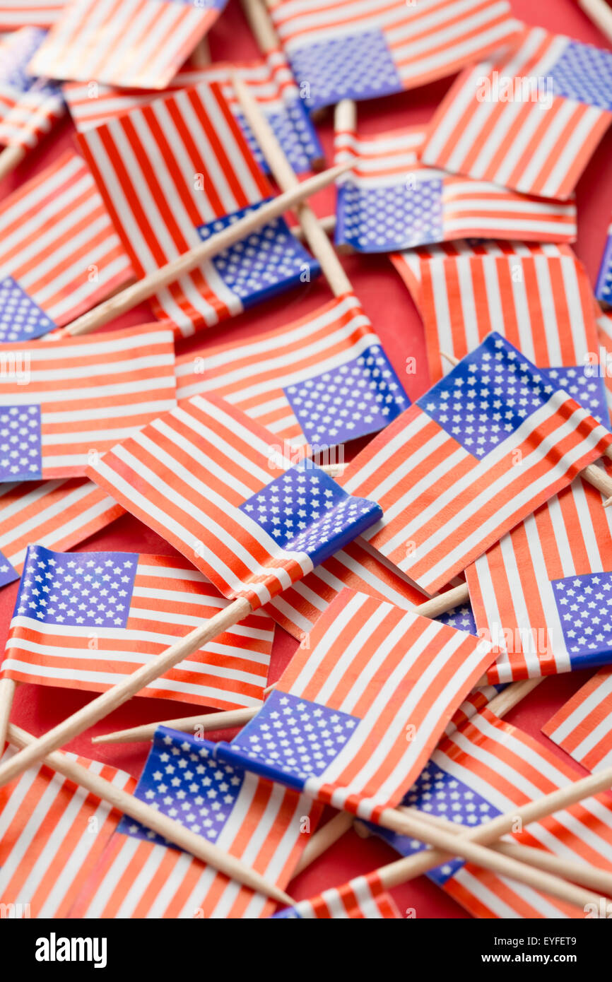 Small American flags Stock Photo - Alamy