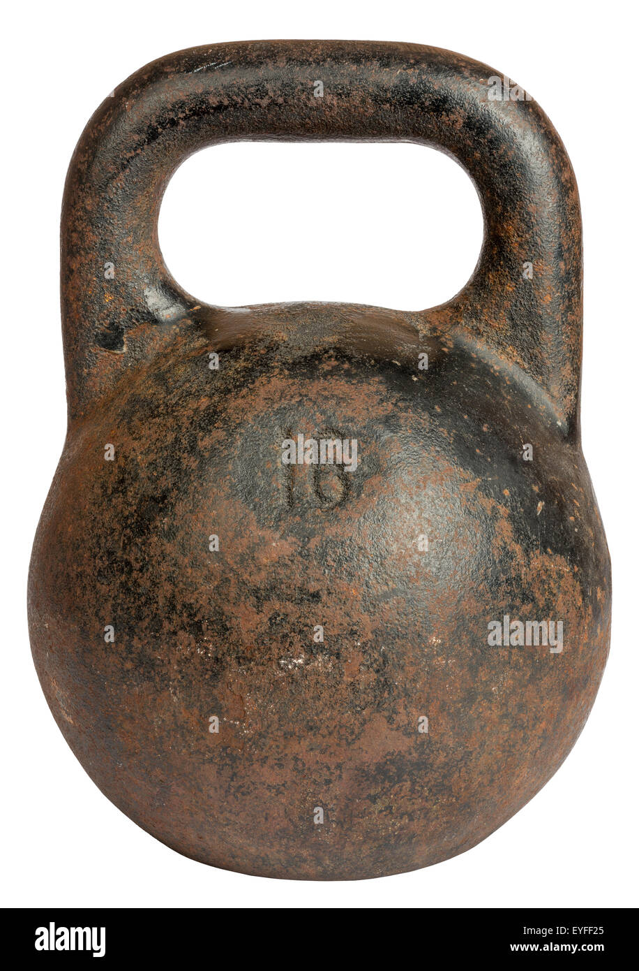 Iron weight on white Stock Photo - Alamy