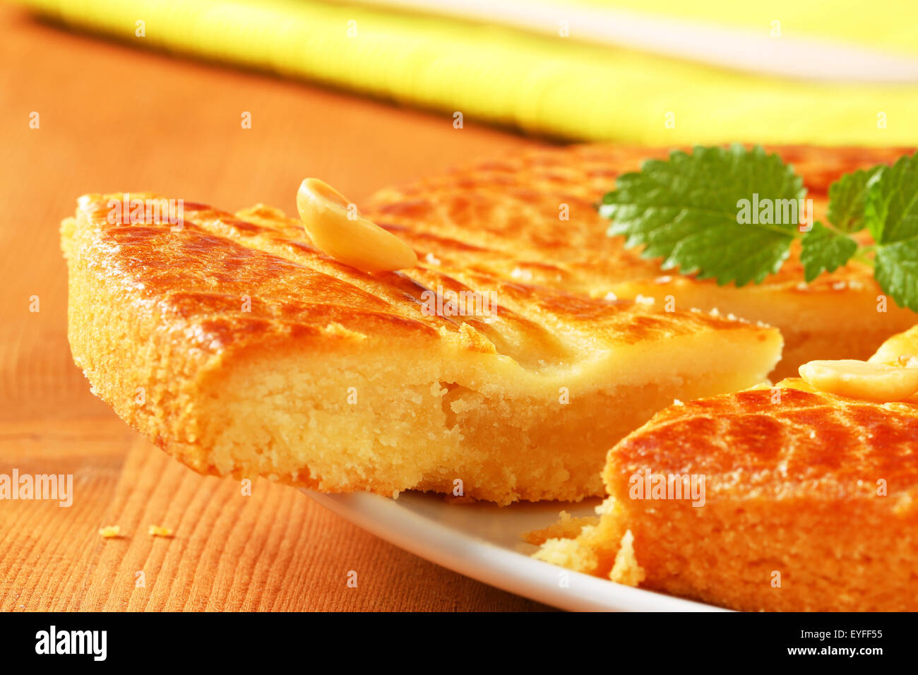 Dutch Almond Butter Cake (Boterkoek Stock Photo - Alamy