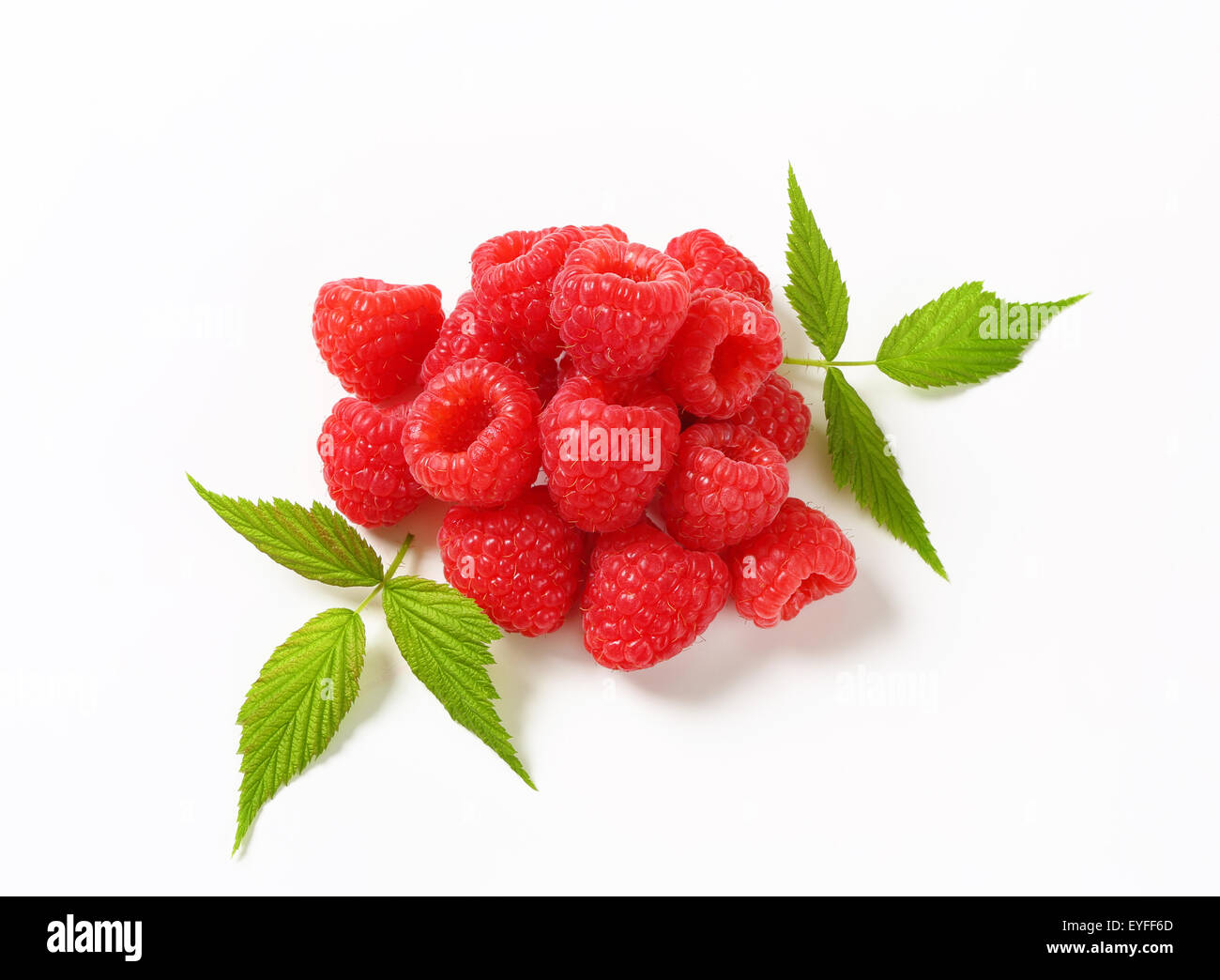 Pile fresh ripe raspberries Cut Out Stock Images & Pictures - Alamy