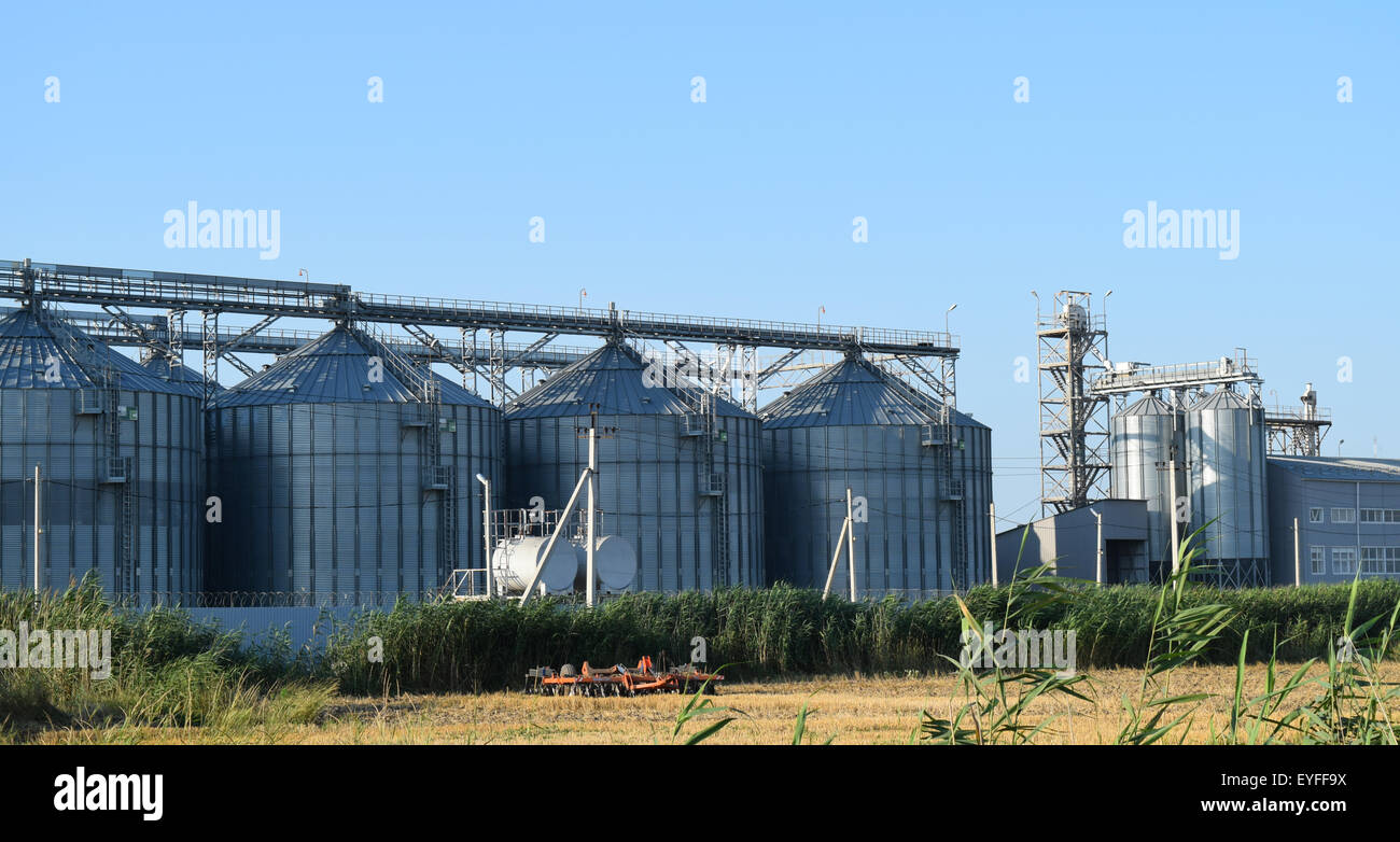 Plant for storage and processing of grain Stock Photo - Alamy