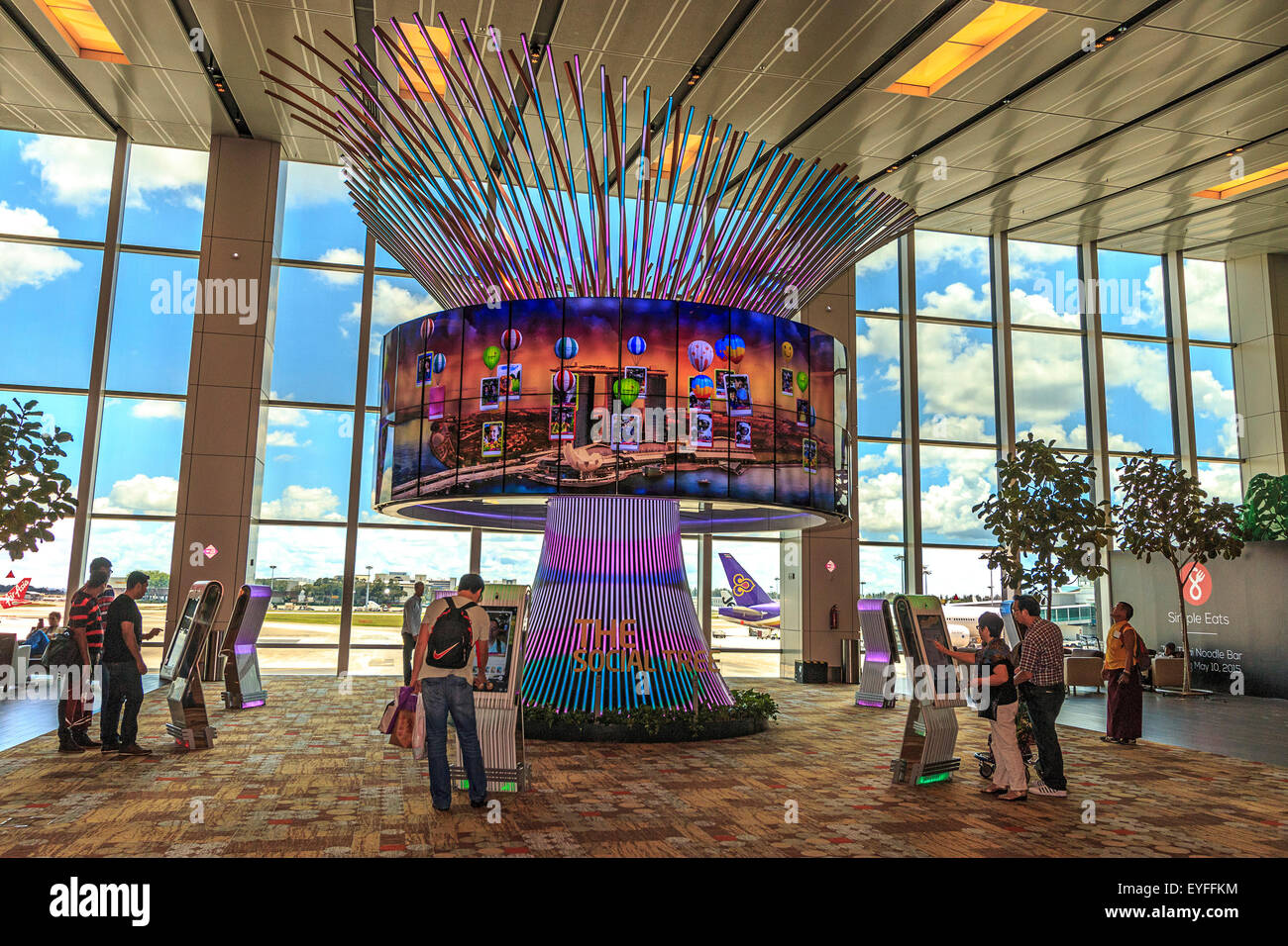 The Social Tree in Changi, Singapore's international airport. This lets ...