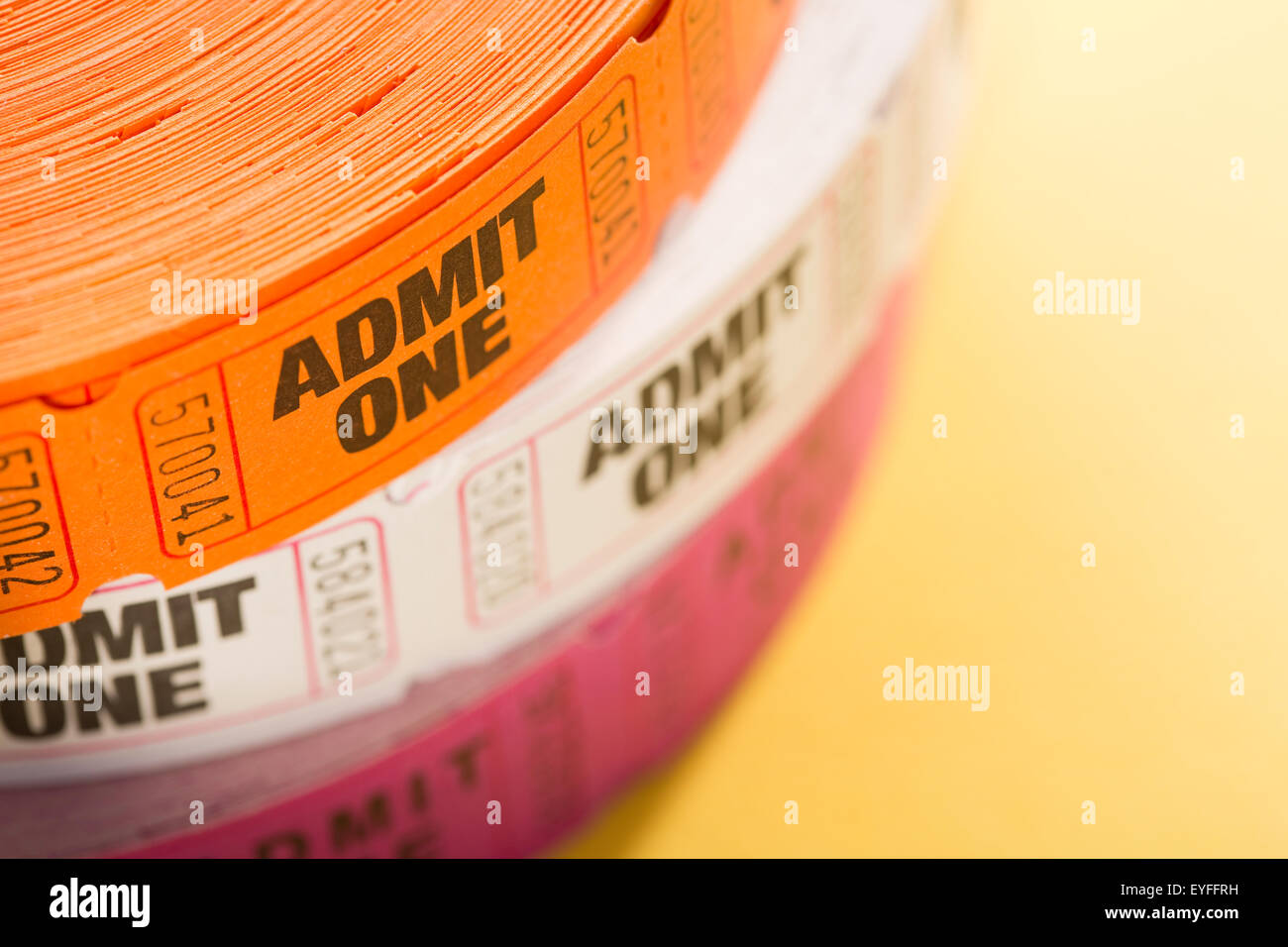 Admit one yellow ticket hi-res stock photography and images - Alamy