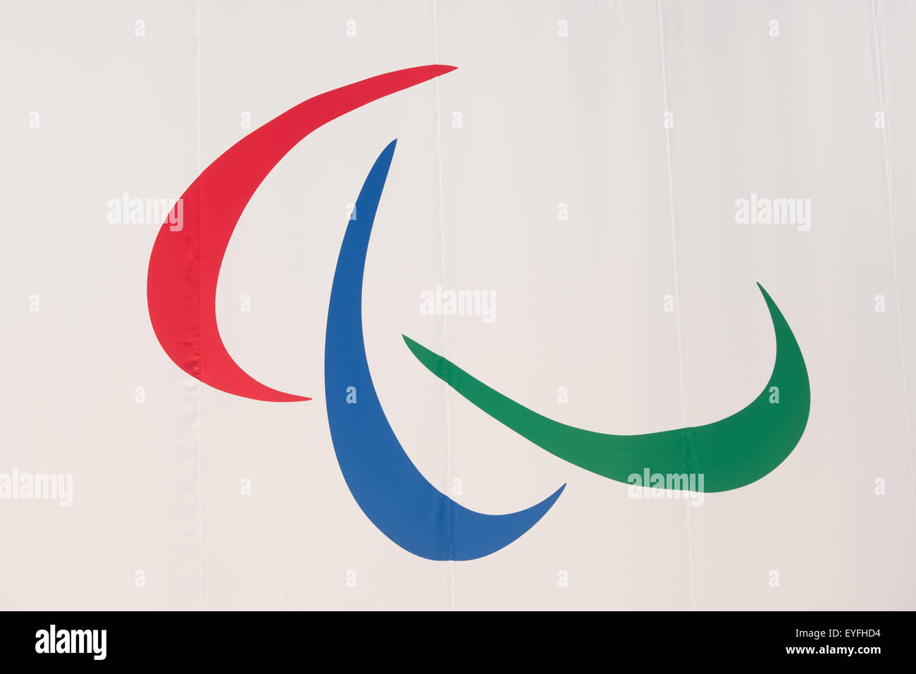 General view, JULY 24, 2015 : Paralympic logo is seen before an ...