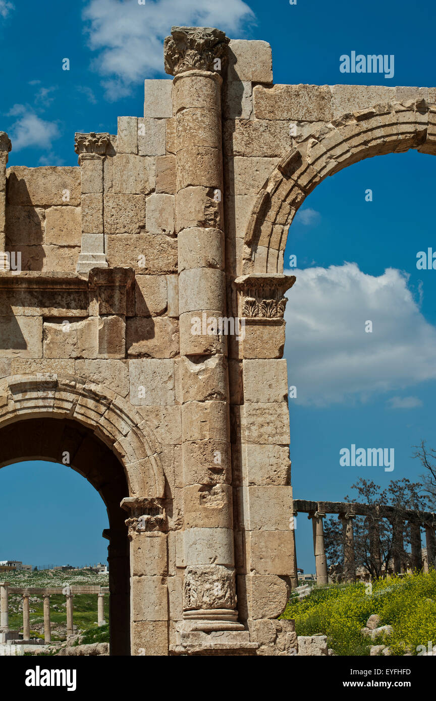 The South Gate, the ancient Gerasa, Hashemite Kingdom of Jordan; Jerash ...