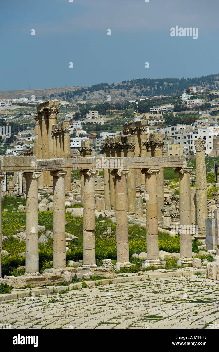 Roman Ruins In Jerash, Roman Ruins In The Jordanian City Of